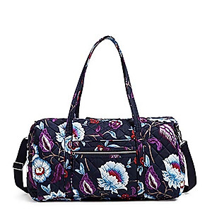 Vera Bradley Women's Performance Twill Lay Flat Travel Duffle Bag, Mayfair in Bloom, One Size