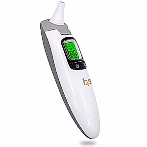 HealthSmart Talking Infrared Ear & Forehead Thermometer, No Probe Covers Needed, FSA & HSA Eligible, Visual Fever Alarm, Audio Readings in English & Spanish, Instant Scan