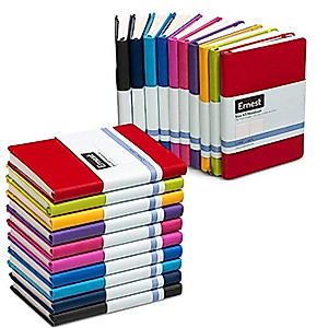 Ernest Notes Lined Journal, Hardcover Notebook for Work, Lined Notebook Journal for Writing A5 Medium 5.5 x 8 inches, 256 Pages (Pink, Ruled)