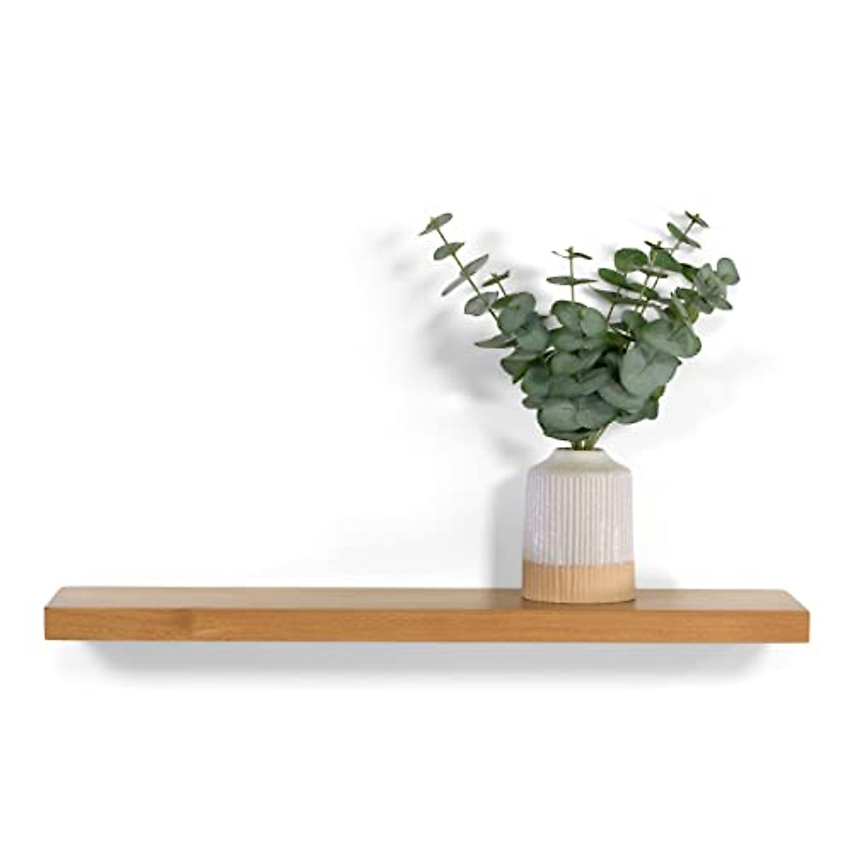 DAKODA LOVE Solidwood Interiors White Oak Wood Floating Shelf | Premium Craftsman Quality (18" L x 6" D x 1.38" H)