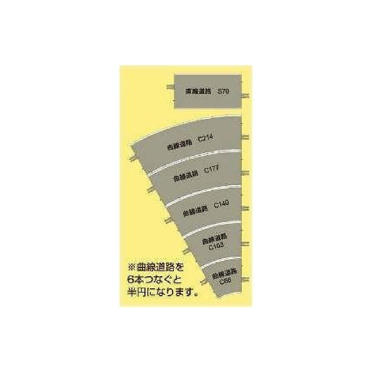 Tomytec C-005 Diocore Driving System, Road C214, Set of 6, Diorama Supplies