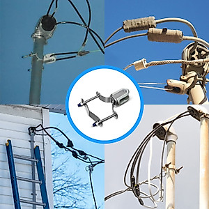 OhLectric Porcelain Wire Holders - Heavy Duty with Adjustable Steel Clamp - Reinforced Saddle - Great for Indoor and Outdoor Use - Available in 3 Dimensions - Conduit Size 1-¼” to 3” - OL-43305