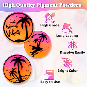 LET'S RESIN Neon Pigment Powder,12Colors Fluorescent Powder,10g/Bottle of Mica Powder for Epoxy Resin,Nail,Tumblers,Soap Making,Slime & Candle,painting, and DIY Crafts