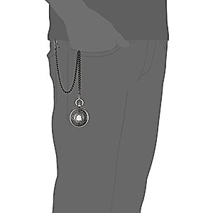 Charles-Hubert, Paris 3868-S Classic Collection Antiqued Finish Double Hunter Case Mechanical Pocket Watch