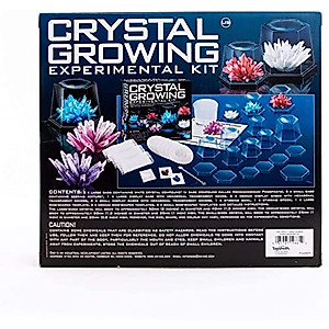 4M Crystal Growing Science Experimental Kit - 7 Crystal Science Experiments with Display Cases - Easy DIY STEM Toy Lab Experiment Specimens, Educational Gift for Kids, Teens, Boys & Girls