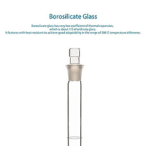 stonylab Glass Volumetric Flask Class A with Glass Stopper, Borosilicate Glass Heavy Wall Volumetric Flask Tolerance ±0.02 ml, 10 ml