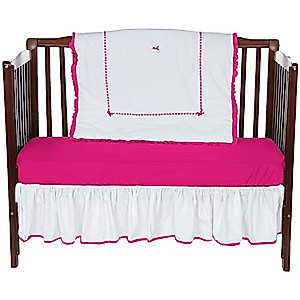 Baby Doll Bedding Unique 3Piece Crib Bedding Set, Hot Pink