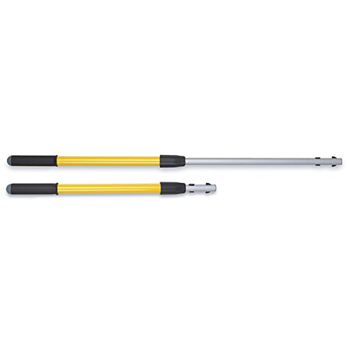 Rubbermaid Commercial Products HYGEN Quick-Connect Straight Extension/Extendable Handle/Stick, 20 - 40 inch, Yellow, Lightweight for Janitorial/Professional Microfiber Cleaning/Dusting