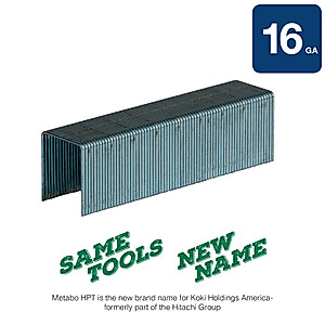 Metabo HPT Roofing Staples, 1" x 1", 16 Gauge, Galvanized, 10000 Count (11302HHPT)