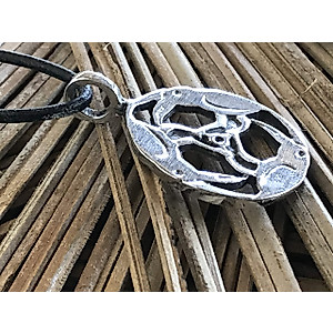 Pewter Triple Raven Poe Gothic Pendant on Leather Necklace