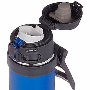 Zojirushi SM-QHE60AK, Flip-and-Go Stainless Mug, 20-Ounce, Cobalt Blue