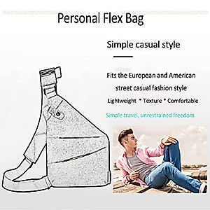 LELEBEAR Personal Flex Bag for Men Woman, Adjustable Shoulder Strap Anti-Theft Chest Bags for Outdoor Jogging Sports Waterproof (Black, Right)