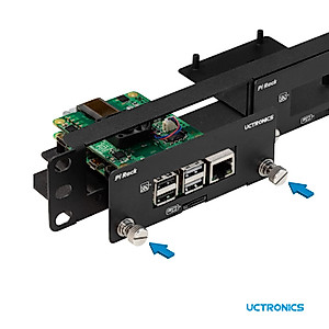 UCTRONICS Front Removable 1U Rack Mount for Raspberry Pi, with 4 Mounting Brackets for Raspberry Pi 5, 4B, 3B+/3B, and Other B Models