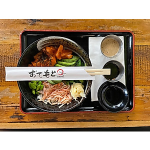 OTEMOTO 100 Disposable Chopsticks | Paper sleeve | Bamboo Wooden Chop sticks - Bamboo Chopstick Bulk - Disposable Utensils Premium Quality - (50 Pairs)