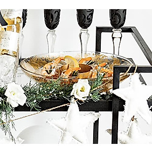 Mud Pie, Gold, Foiled Glass Chip & Dip Set, 2.75" x 12.5" dia, chip 2 3/4" x 12 1/2" dia | dip 2" x 3 1/2" dia