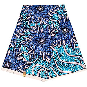 African Fabric Polyester African Ankara Print Fabric 6 Yards African Fabric by The Yard One Piece(FP180)