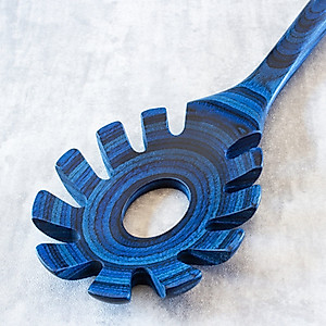 Baltique Malta Collection 12-1/2" Wooden Spaghetti Spoon and Pasta Server with Teeth