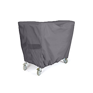 Covermates Outdoor Serving Cart Cover - Water Resistant Polyester, Drawcord Hem, Mesh Vents, Patio Furniture Table Covers, 50W x 30D x 34H, Charcoal