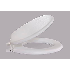 Centoco HPS20-001 Soft Vinyl Round Toilet Seat, White