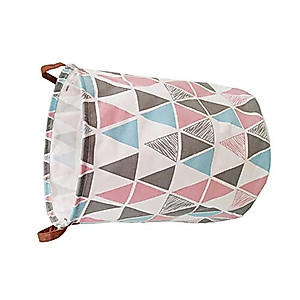 Hehoilam Storage Baskets Waterproof Foldable Organizer Large Storage Bins for Dirty Clothes Home and Office Toy Organizer Laundry Hamper(Pink triangle)