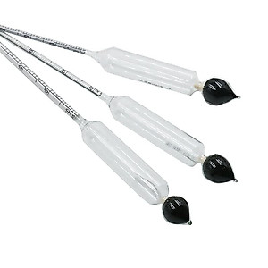 Alcohol Hydrometer Alcoholmeter Kit 0-100% ABV Precision, for Whiskey Moonshine Liquor Testing, Carry Wooden or Plastic Storage Box (Wooden Box)