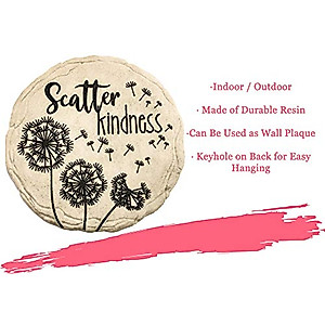 Spoontiques - Garden Décor - Scatter Kindness Stepping Stone - Decorative Stone for Garden