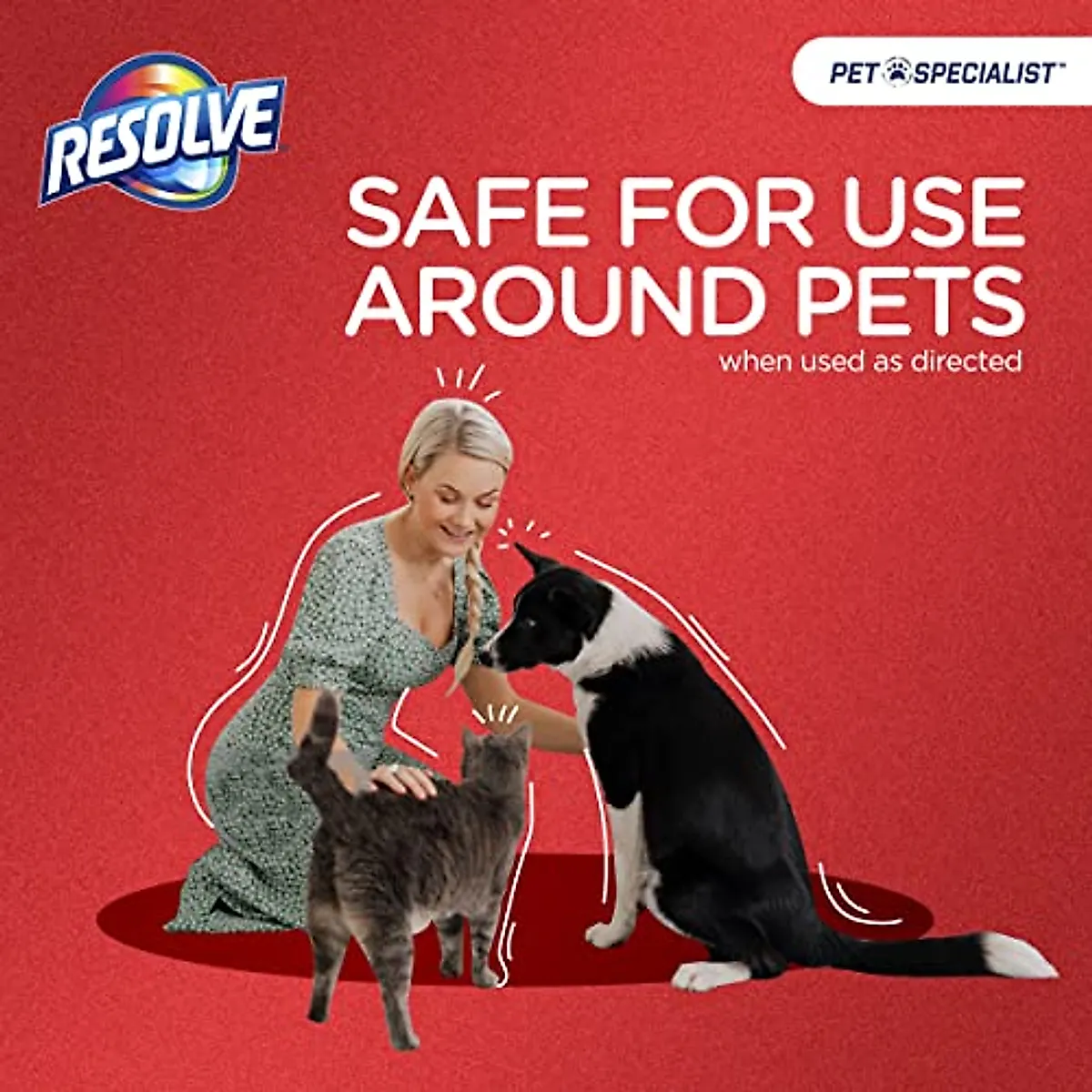 Resolve Pet Specialist Carpet Cleaner, Stain Remover and Odor eliminator trigger, Floor and Upholstery Cleaner, 32 oz (Packaging may Vary)