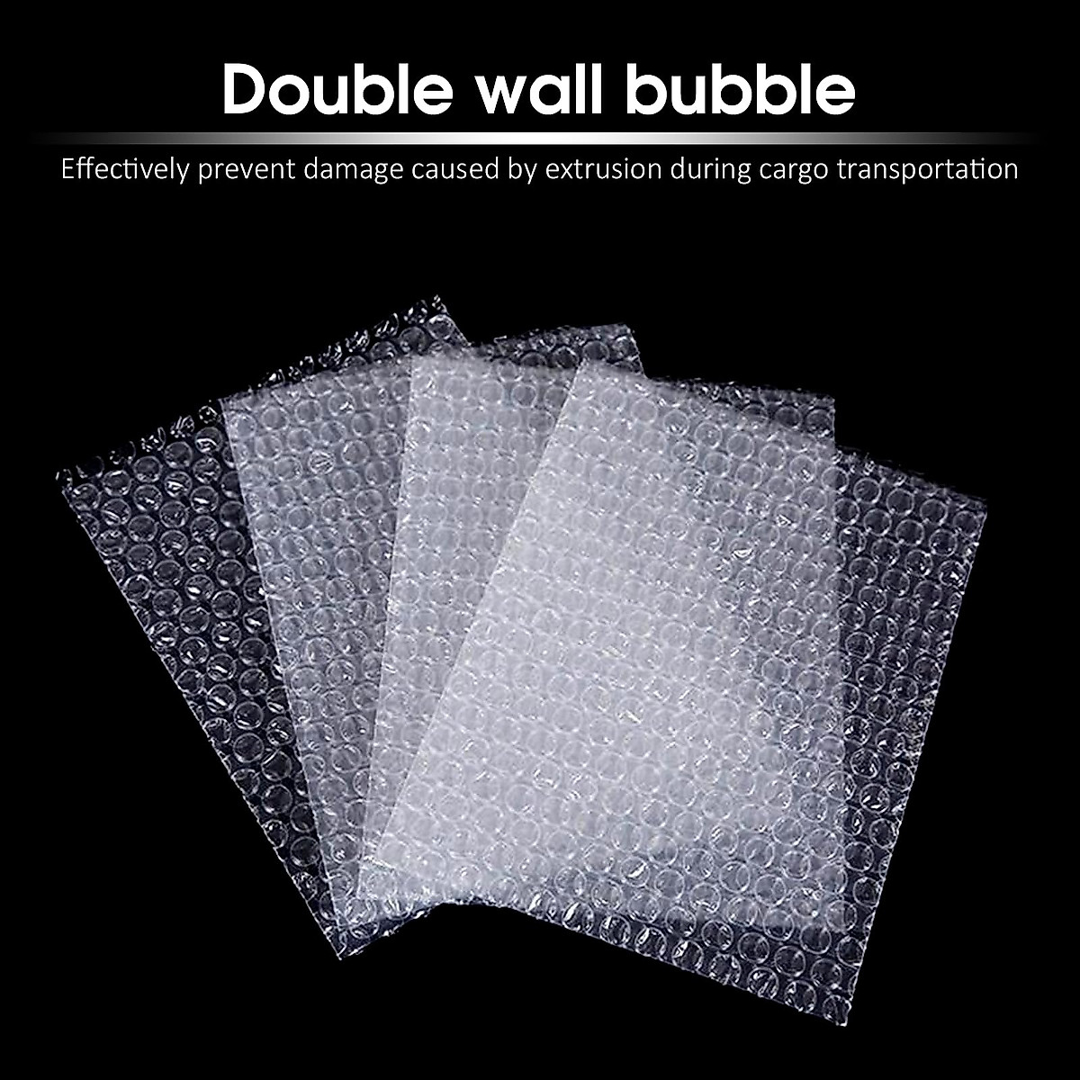 50 Pcs Bubble Pouch Wraps, 6''x8'' Clear Bubble Out Bags for Packing, Double Walled Cushioning Bags for Shipping, Storage and Moving