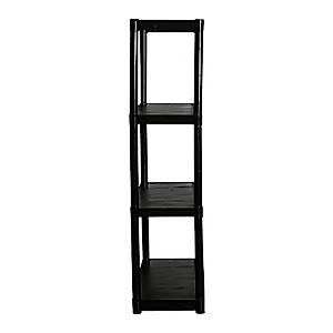 Juggernaut Storage 30"W x 14"D x 55"H 4-Shelf Resin Shelving, 280lb Capacity Black (SRS3014-4BLK)