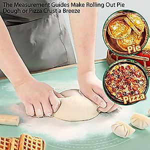 Silicone Baking Mat Extra Large Non-stick Baking Mat With High Edge, Food Grade Silicone Dough Rolling Mat For Making Cookies, Macarons, Multipurpose Mat, Countertop Mat, Placemat (16"X24")