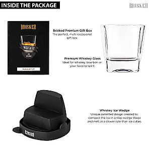 Whiskey Wedge Glass Set | Old Fashioned Whisky | Best Accessories & Gifts for Drinking Bourbon and Scotch | Perfect Whisky Gifts for Men (Step)