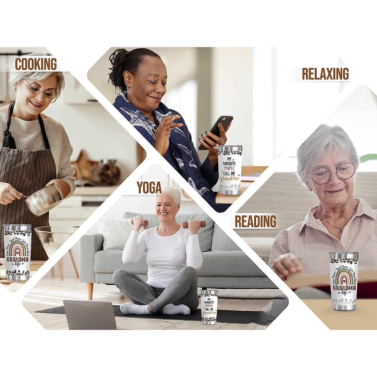 TEEZWONDER Gifts For Grandma, Birthday, Christmas, Mothers Day, Thanksgiving Gifts For Women, Nana, Grandma Gifts Idea, First-time New Grandma Gifts, 20 Oz Stainless Steel Tumbler For Women