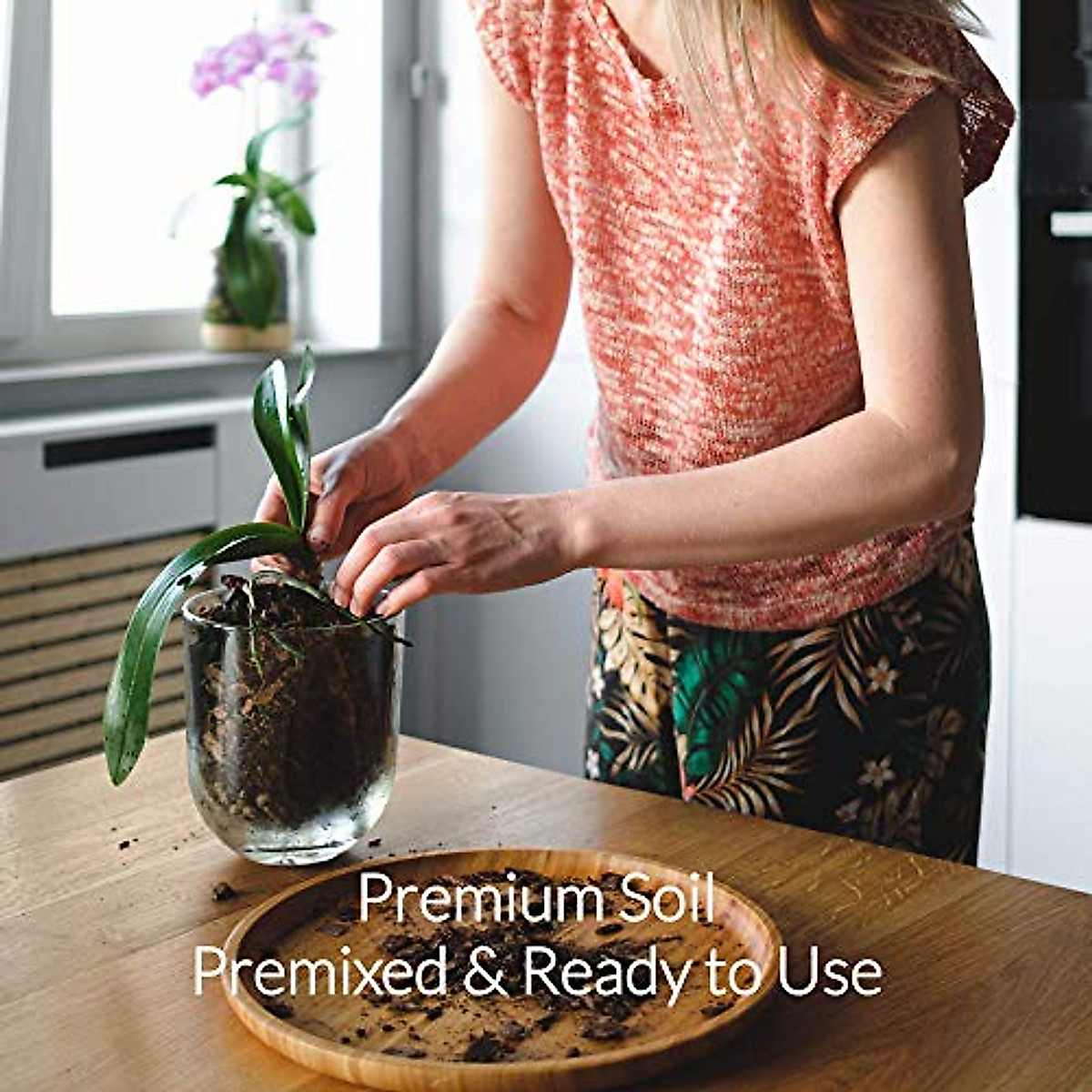 Orchid Soil Premium All Purpose Blend | Large 2.2 Quarts | Ready to Use for Orchids, Bromeliads, Epiphytic Plants | Lava, Calcined Clay and Pinebark | Made in USA