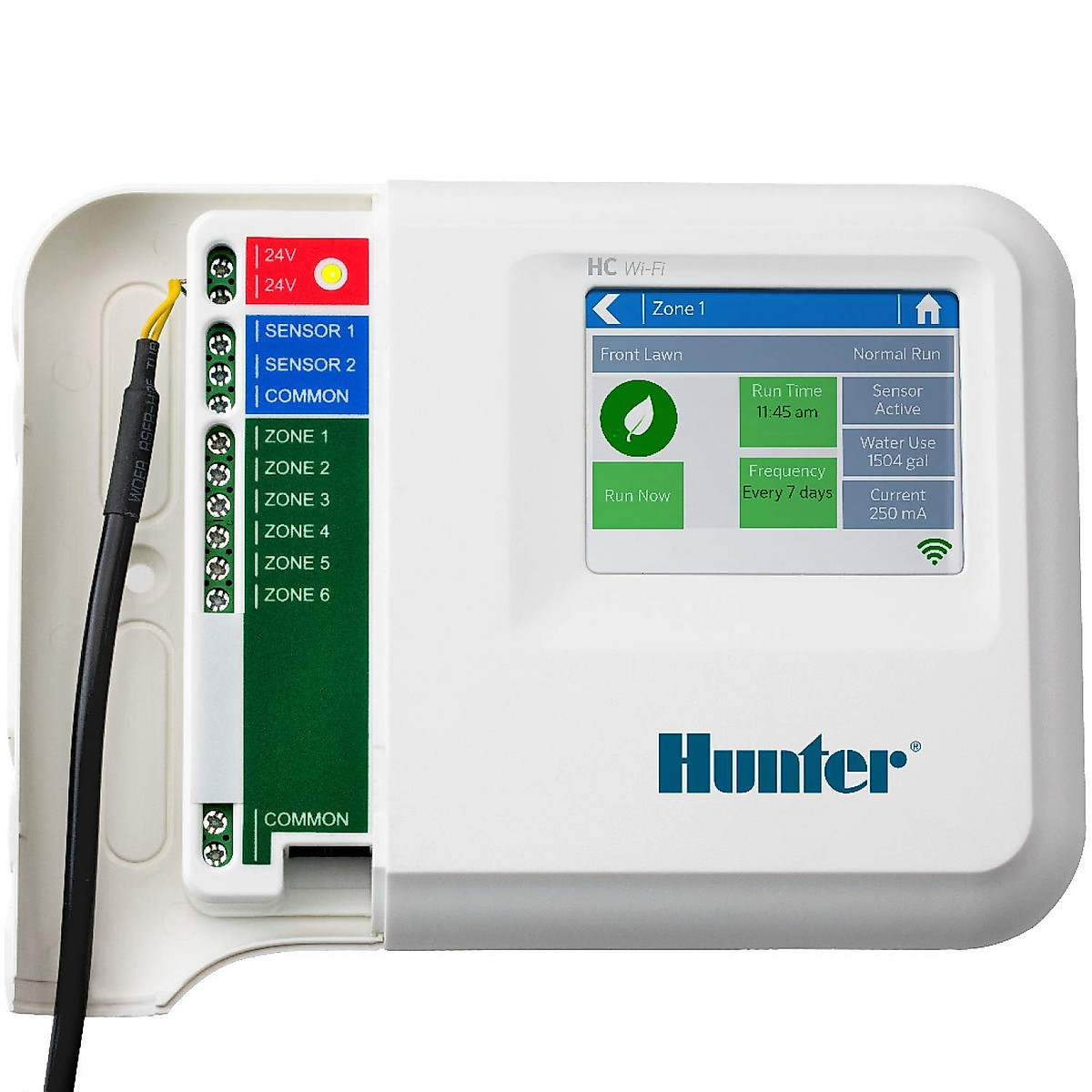 Hunter Industries HC600I Hydrawise HC 6-Station Indoor Irrigation Controller, Gray