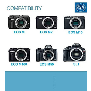 BM Premium LP-E12 Battery for Canon EOS-M, EOS M2, EOS M10, EOS M50, EOS M50 Mark II, EOS M100, EOS M200, SX70 HS, Rebel SL1 Digital Cameras