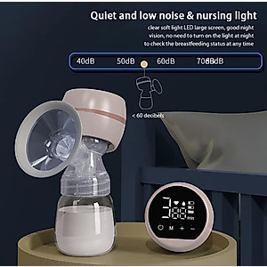 Electric Breast Pump with 10 Breastmilk Storage Bags， All-in-one Automatic Electric Breast Pump Painless Breast Massager，3 Modes, 9 Levels,Portable Breast Pump Strong Suction Power, Quiet, Pain Free
