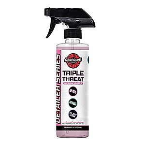 Renegade Products Triple Threat All-in-One Formula,Scratch Remover & Swirl Correction, Quick Detailer, Waterless Wash, & Clay Lubricant (16 oz.)