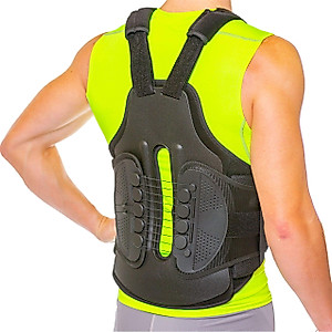 TLSO Thoracic Full Back Brace - Treat Kyphosis, Osteoporosis, Compression Fractures, Upper Spine Injuries, and Pre or Post Surgery with This Hard Lumbar Support for Men and Women (Medium)