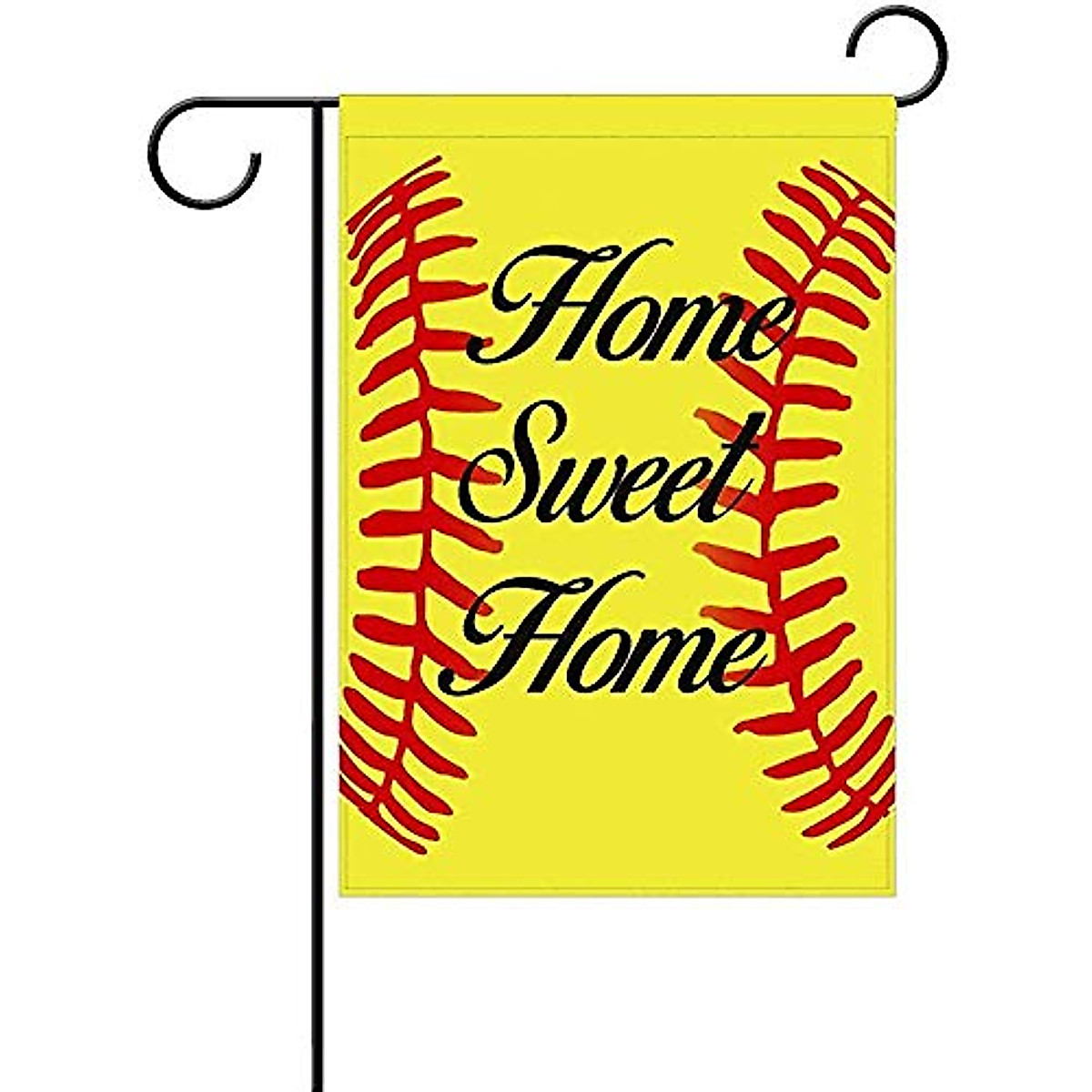 HOOSUNFlagrbfa Home Sweet Home Softball Garden Flag Holiday Celebrate Garden Decor Flag,12"x18" Polyester Double Sided