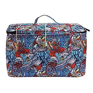 AZURAOKEY Knitting Bag Large Size, 600D Oxford Cloth Yarn Storage Bag Multifunctional Crochet Knitting Tote Bags for Thread Wool Yarn Crochet Hooks Needles Organizer