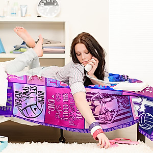 Pozevan Volleyball Gift Blanket - Volleyball Gifts for Teen Girls - Volleyball Gifts for Team - Volleyball Coach Gift - Volleyball Gifts for Girls - Gifts for Volleyball Lovers - 50" X 60"