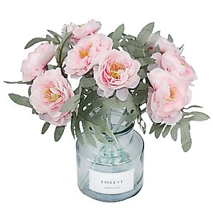 Tinsow Artificial Persian Buttercups Roses Flowers for Flower Arrangement, Home Decoration, 10.6" Faux Garden Ranunculus for Parties and Wedding Decoration (8, Pink)