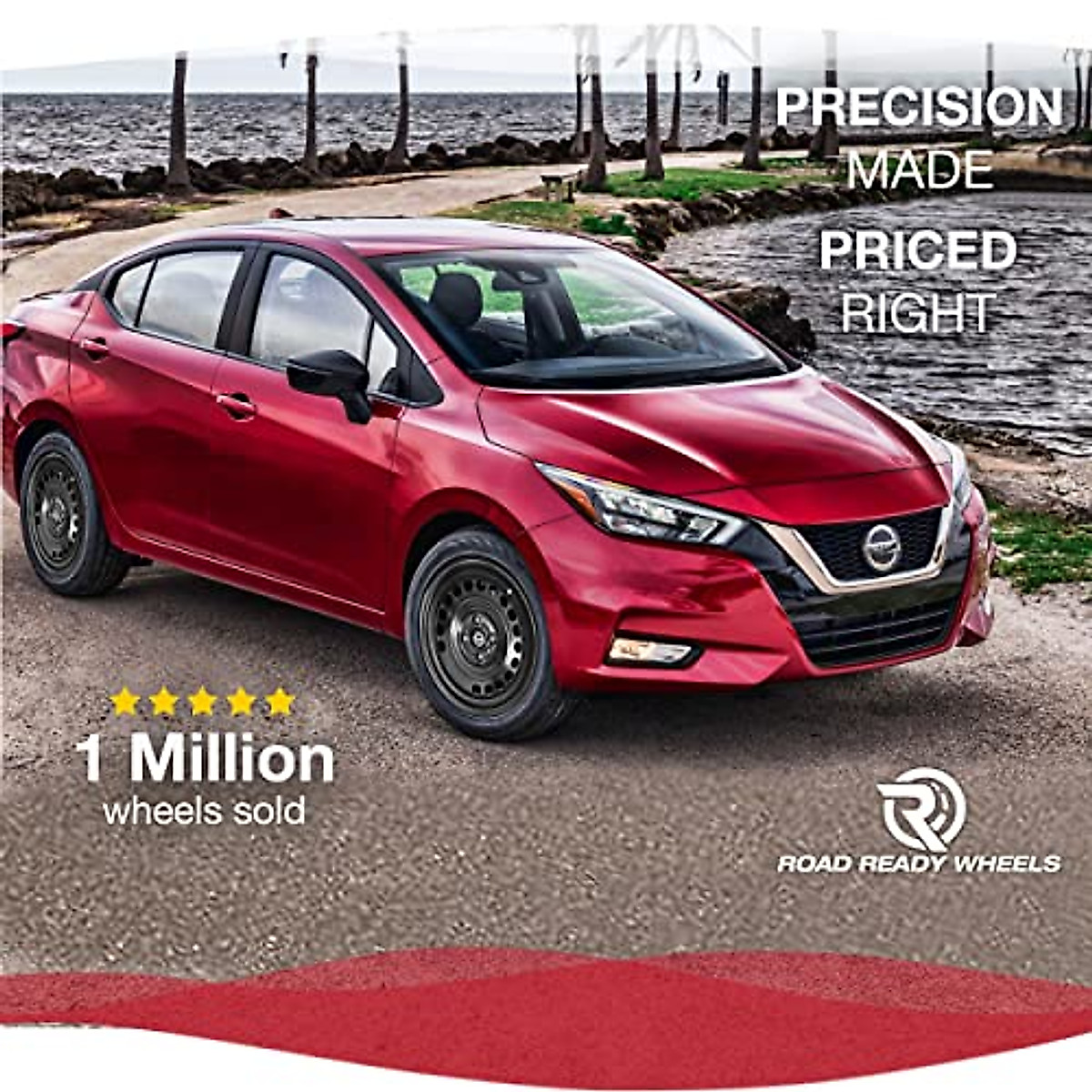 for 2013-2025 Nissan Leaf 16 Inch Painted Black Rim - OE Direct Replacement - Road Ready Car Wheel