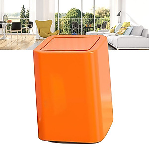 Denominate Cute Cartoon Pattern 9L Garbage Bin Swing Lid Trash Can Home Bathroom Bedroom