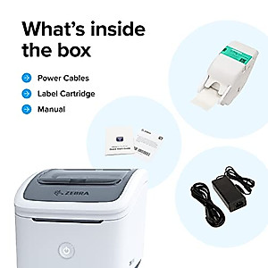 ZEBRA ZSB Series Thermal Label Printer - Small Home Office Wireless Labeling for Address, Folders, Shipping, Barcodes. Compatible w/UPS, USPS, Shopify, Ebay, FedEx, Amazon, Etsy - ZSB-DP12-2-in Width
