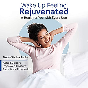 Restorology Leg Elevation Pillow for Sleeping - Supportive Bed Wedge Pillow for Circulation, Swelling, Foot & Knee Discomfort