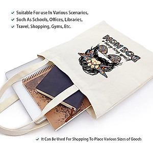 ZHANTUONE Kinda Busy Being a Dog Mom Canvas Tote Bag，Best Dog Mom Ever，Gifts for Dog Lovers for Women，Dog Mom Gifts for Women，Gift for Dog Mom，Funny Dog Mom Canvas Tote Bag，Dog Lover Gifts