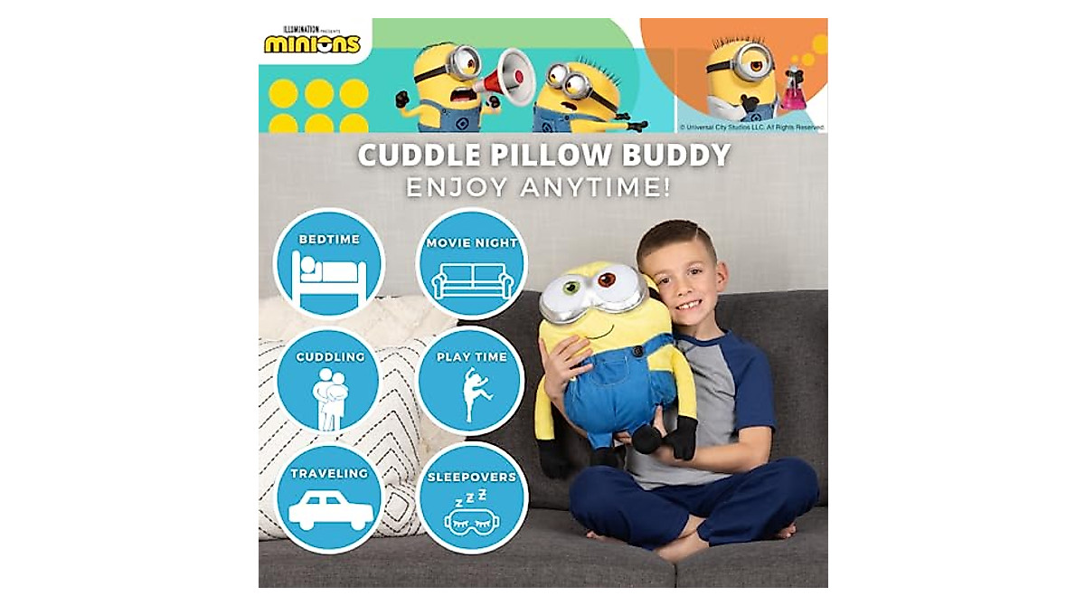 Minions Bob Cuddle Pillow Buddy - Soft Plush Kids' Toy & Bedroom Decor