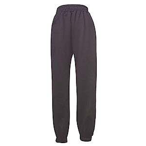 Smileyth Women's Sports Sweatpants Casual Solid Cotton Lightweight Comfortable Trousers Elastic Waist Athletic Workout Jogger Pants