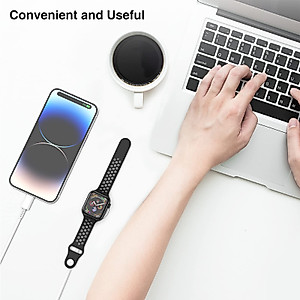 for Apple Watch Charger with USB C Charger, 2 in 1 iWatch & iPhone Charger Fast Charging, 6FT Magnetic Smart iWatch Charger Cable for Apple Watch Series 9/SE/8/7/6/5/4/3/2/1/ultra & iPhone 14/13/12